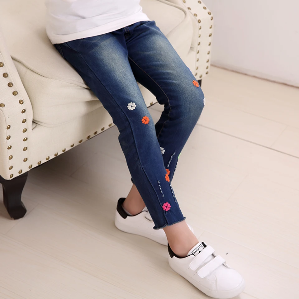 New Autumn Spring Girls Clothes Girls Jeans Causal Slim Thin Denim Baby ...