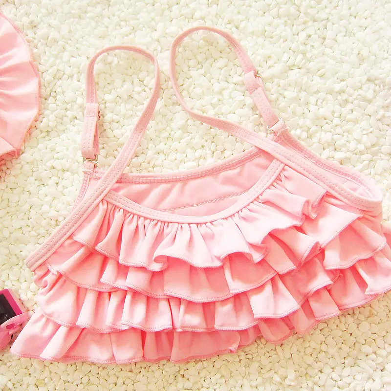 Cute Kids Girls Swimwear Two Pieces Child Swimsuit Ruffle Children ...