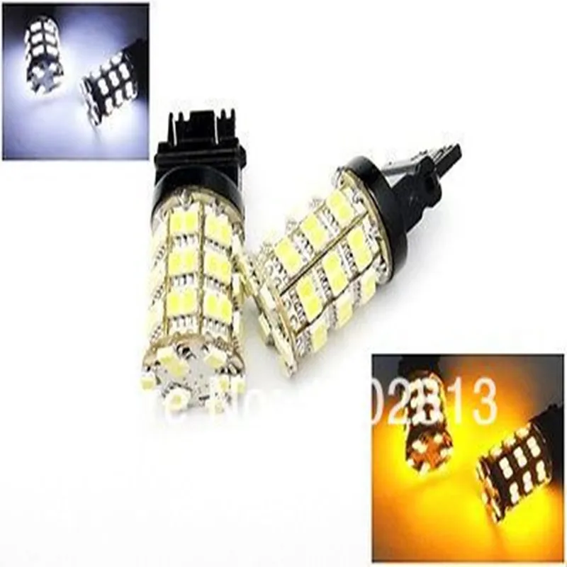 Free Shipping 4pcs White Amber 3157 Switchback 57 SMD LED Turn Signal ...