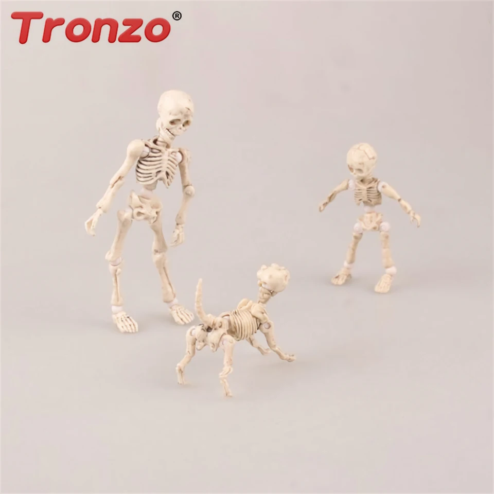 Tronzo 3Pcs/Set Mr. Bones Movable Action Figure Toys Kawaii Mini ...