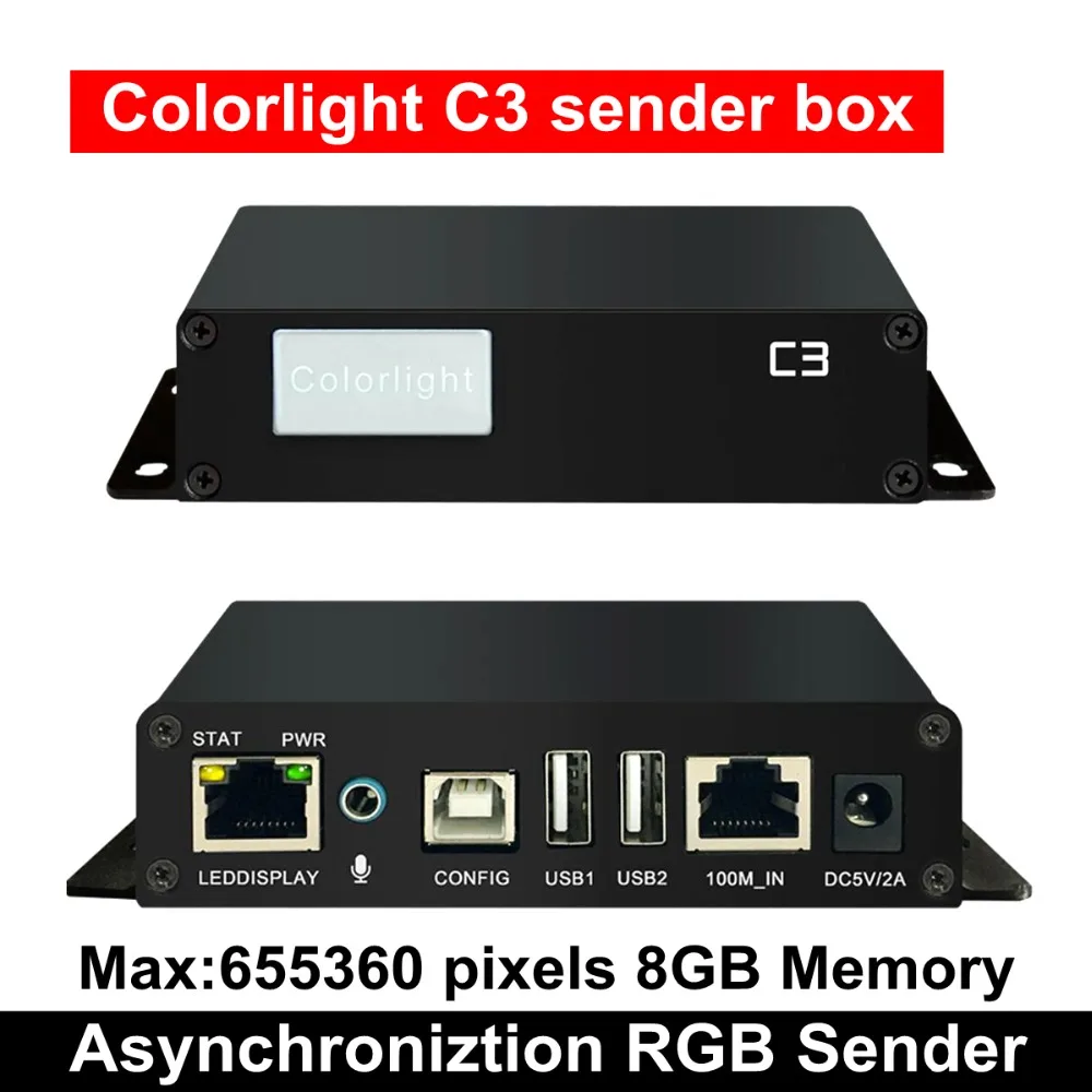 비동기 풀 컬러 LED 비디오 디스플레이 Colorlight C3 플레이어 송신기 상자 (5A 75B 수신 카드로 직접 작동 ...