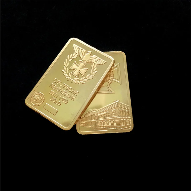 Deutsche-Reichsbank-24K-Gold-Plated-Bullion-Bar-German-Eagle-Replica ...