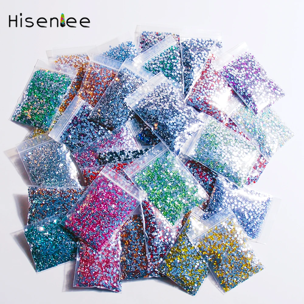 3MM 2000PCS Multi Color Super Shiny Resin Rhinestone Design Classic For ...