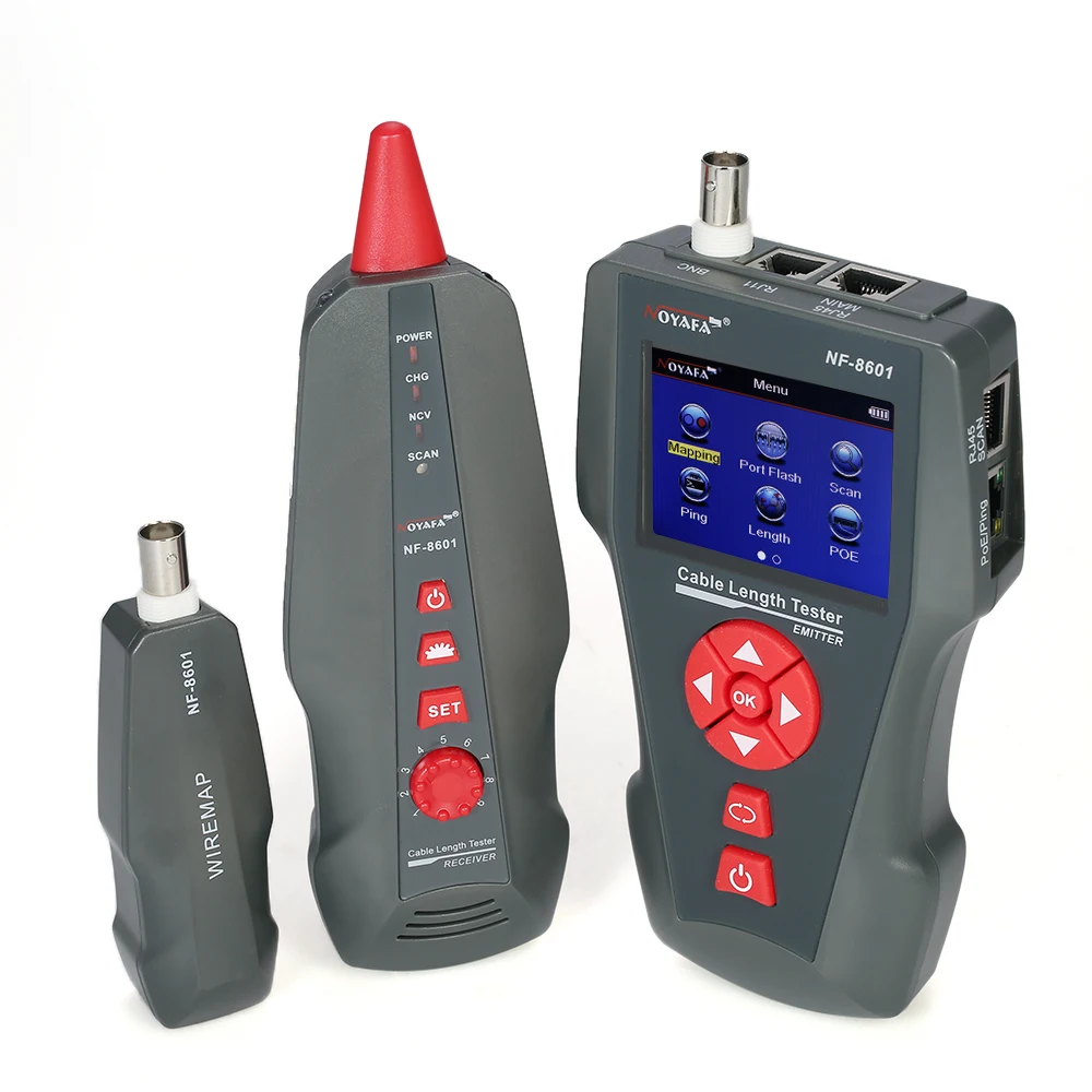 Multi functional LCD Network Cable Tester Wire Tracker RJ11 RJ45 BNC ...