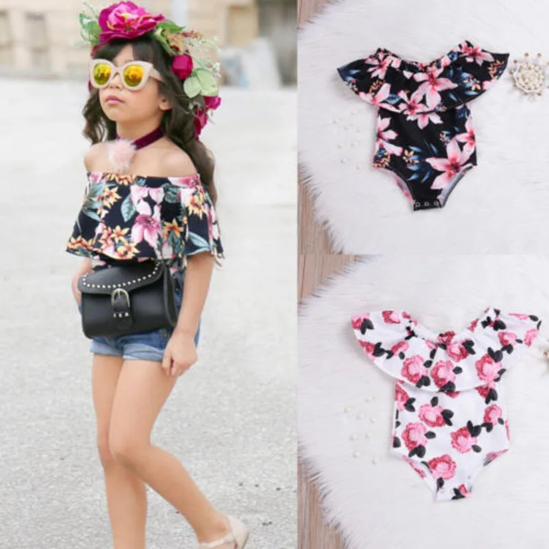 Pudcoco Nova Moda Bebê Meninas Crianças Floral Sunsuit Romper Jumpsuit ...