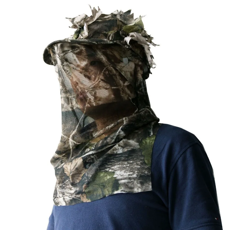 Ghillie-Camouflage-Leafy-Hat-3D-Full-Face-Mask-Headwear-Turkey-Camo ...