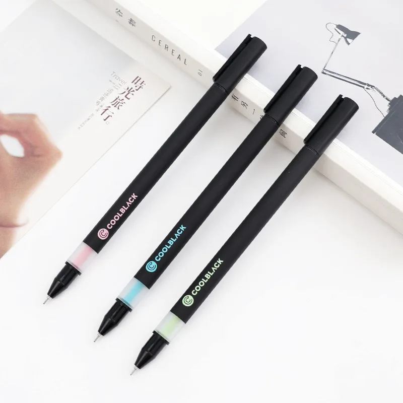 3 pcs 0.5mm Cool black gel pens COOLBLACK color ink pen Student ...