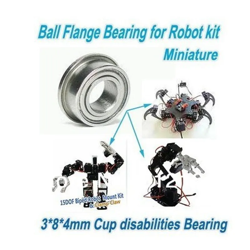 Robot Bearing 3 *8 * 4mm Cup Disabilities Bearing Ball Flange Bearing ...