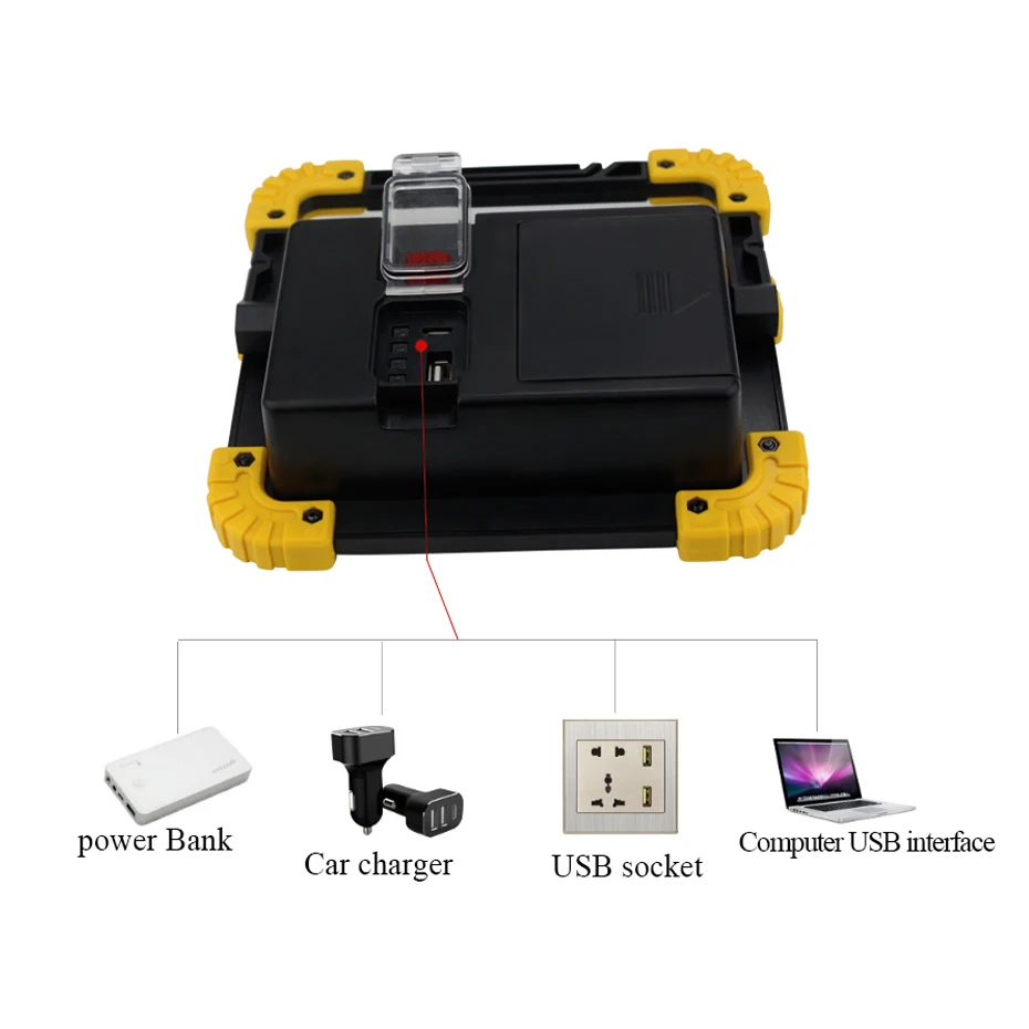 LED Portable Spotlight 18650 Battery - Rhino Camping