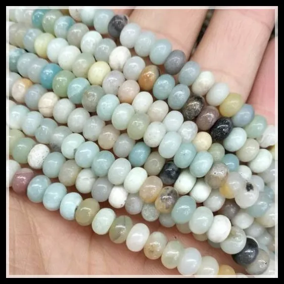90pcs Nature Amazonite Stone Natural Gem Beads Accessories Spacer ...