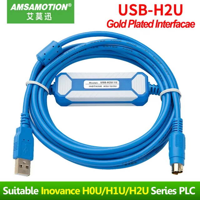 USB-H2U For Inovance PLC Programming Cable For H0U H1U H2U Series ...