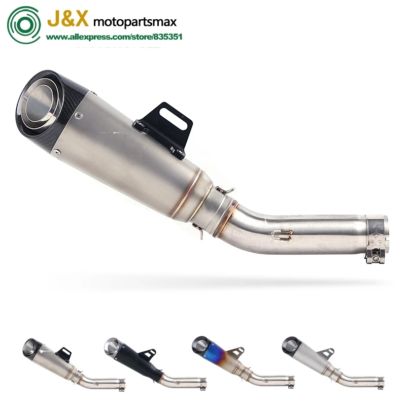 Motorcycle Exhaust Muffler Middle Link Pipe Slip On For Honda CB400 ...