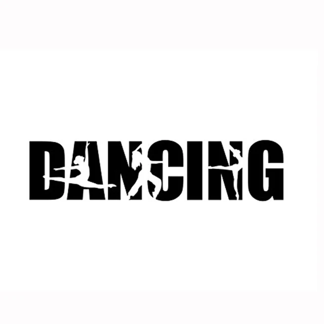 Artworks Dancing Word With Silhouettes Vinyl Decal Sticker Art Painting ...