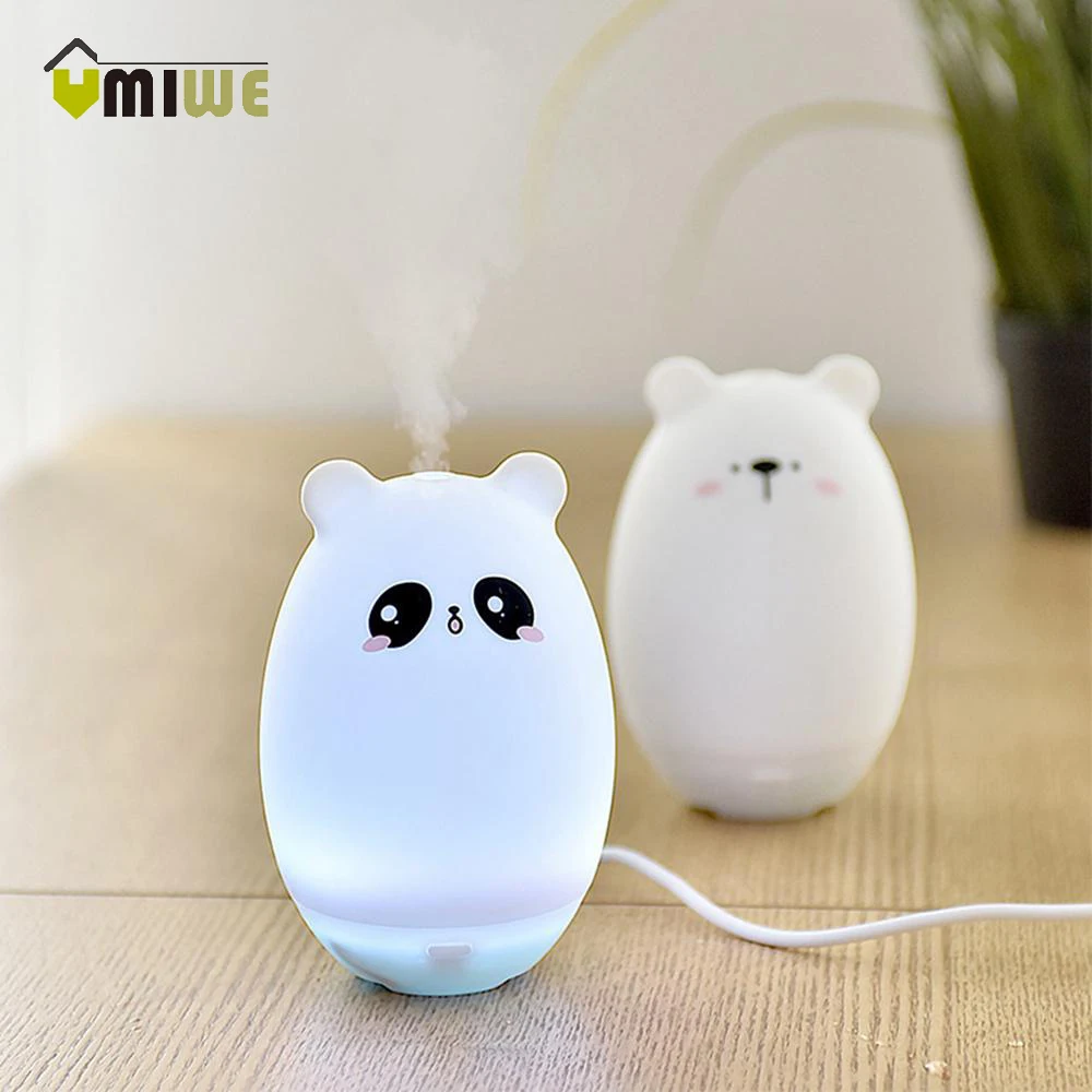 USB Air Humidifier Animal Cute Bear Shape Air Purifier Home Office ...