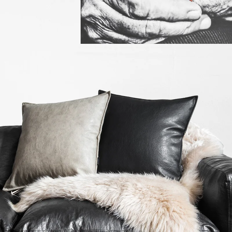 Drop Ship Home Decor Soft PU Leather Pillow do not include pillow core