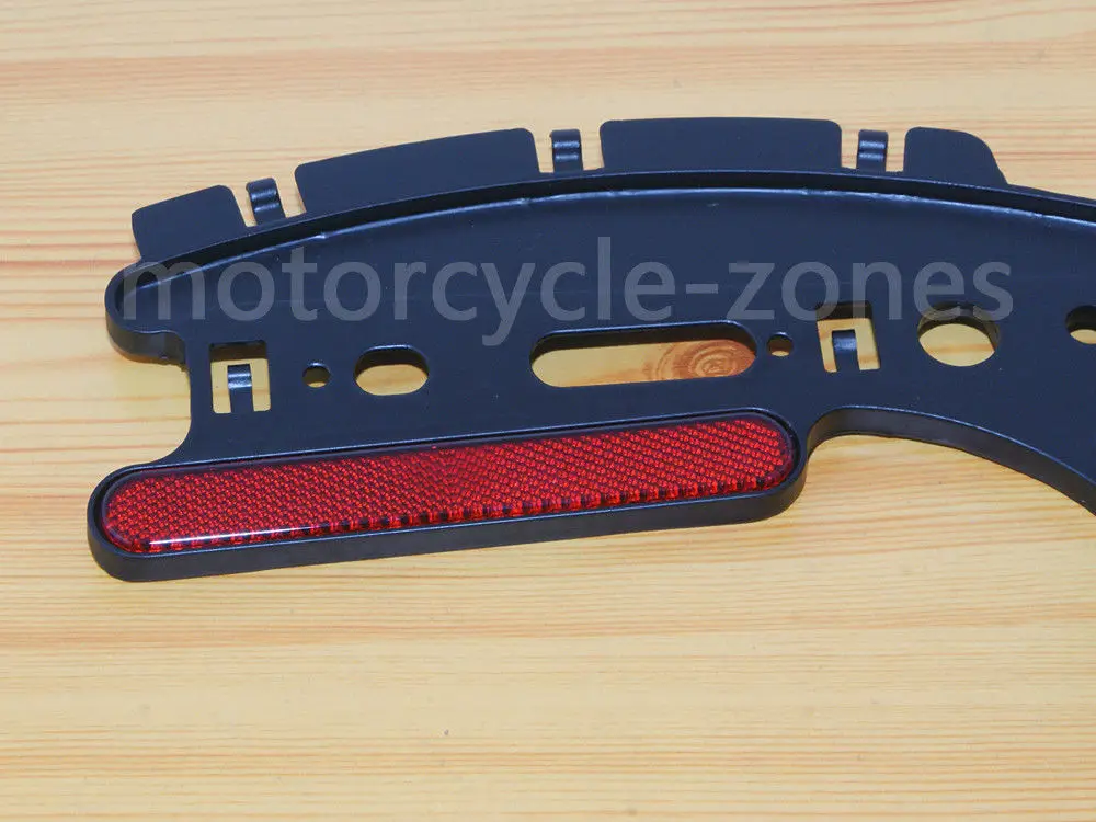 Black Motorcycle Collapsible Folding Side Mount License Plate Bracket ...