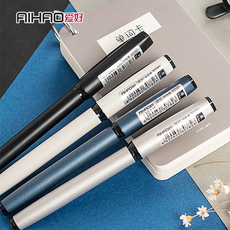 AIHAO Brand 0.5mm Black Permanent ink Metal Gel Pen Office Business ...