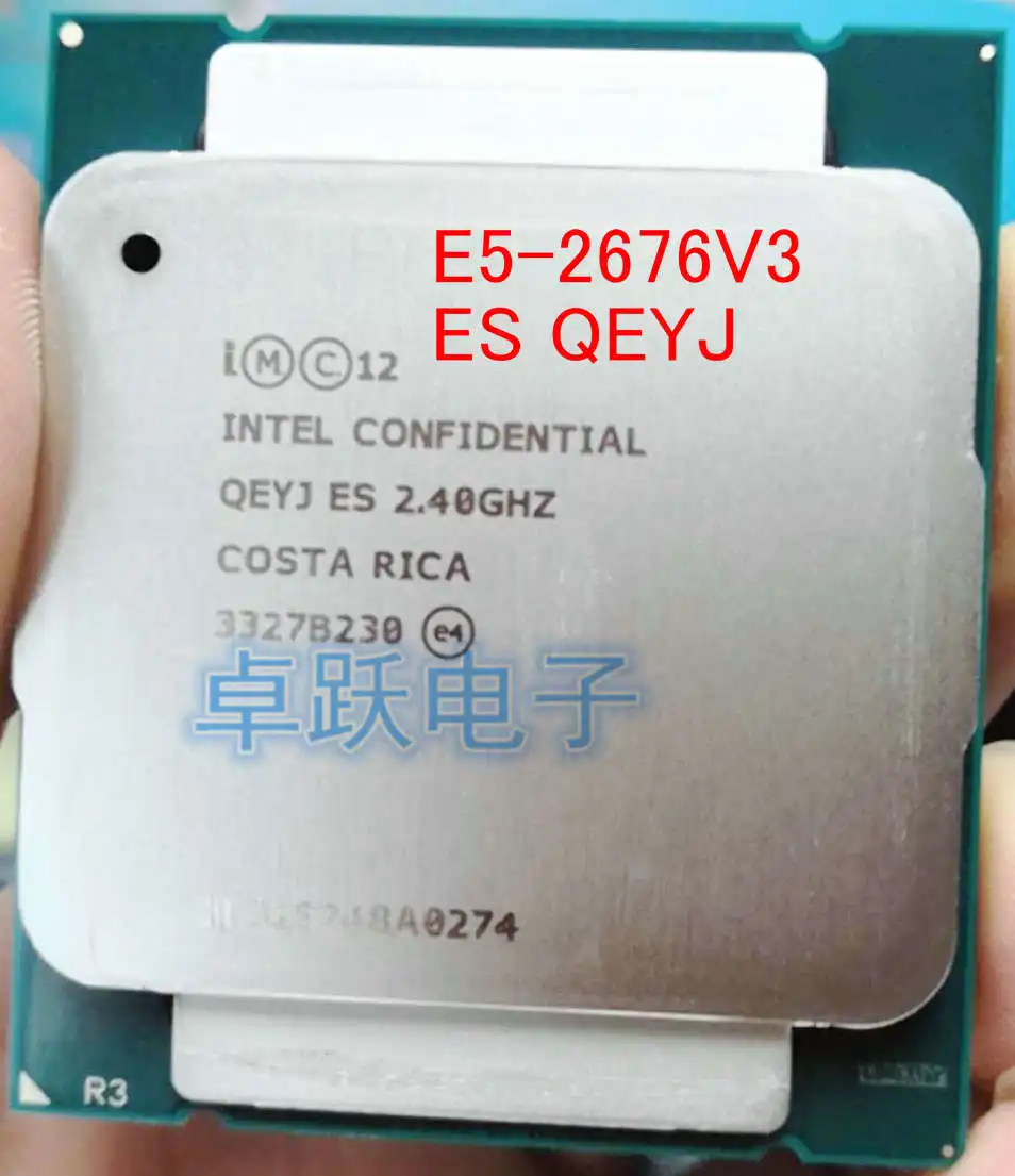 Intel procesador Xeon E5 V3 ES, Original, versión E5 2676 V3, CPU QEYJ E5 2676V3, 2,40 GHz, 30M ...