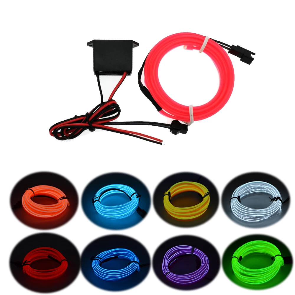EL Wire Neon Glowing Strobing Electroluminescent Halloween Christmas ...