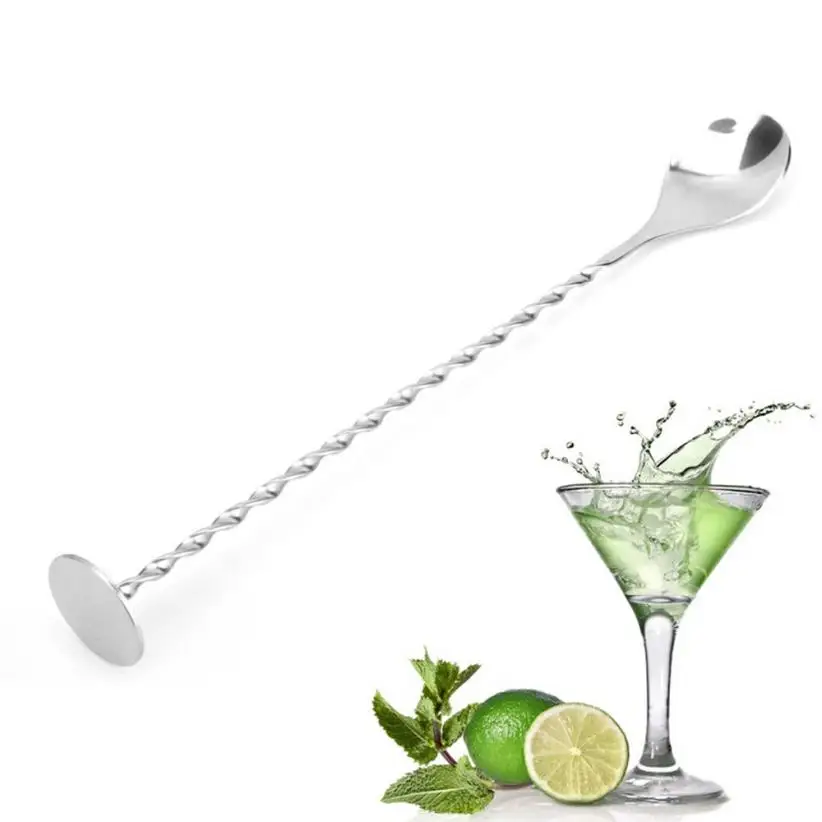1PC stainless steel Twisted Mixing Spoon 28cm Mixing Spoon Long ... 1PC stainless steel Twisted Mixing Spoon 28cm Mixing Spoon Long ...