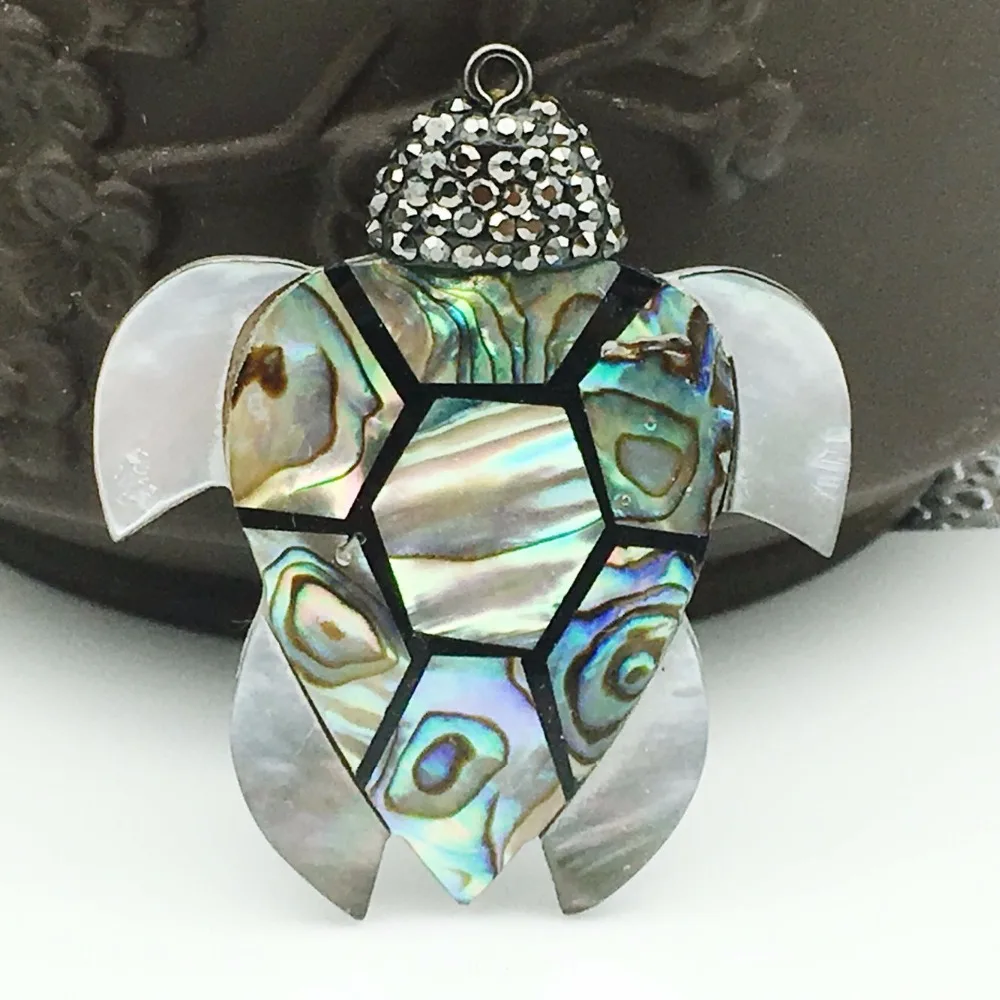 Paving rhinestone paving glow black rhinestone jewelry turtle abalone ...