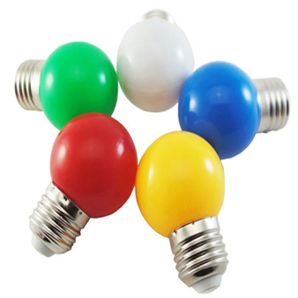 Colorful E27 110V 220V Red blue green white yellow blubs Energy Saving ...