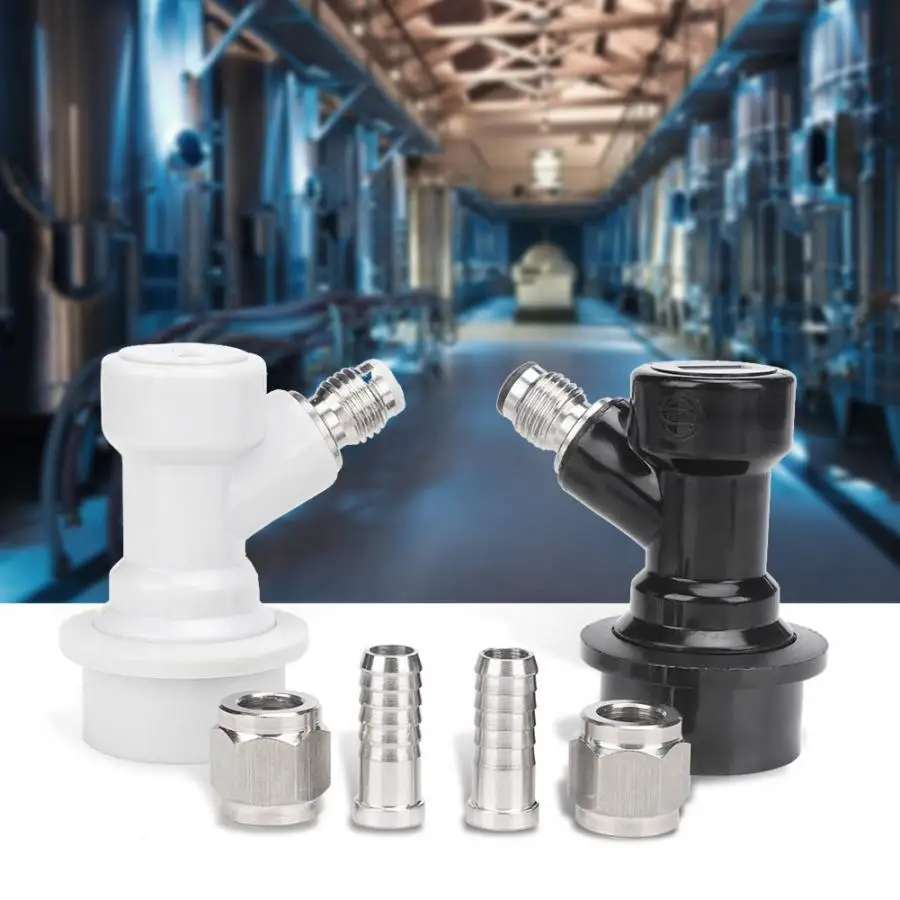4PCS Threaded Ball Lock Keg Fittings Plastic Connector Beer Brewing ...