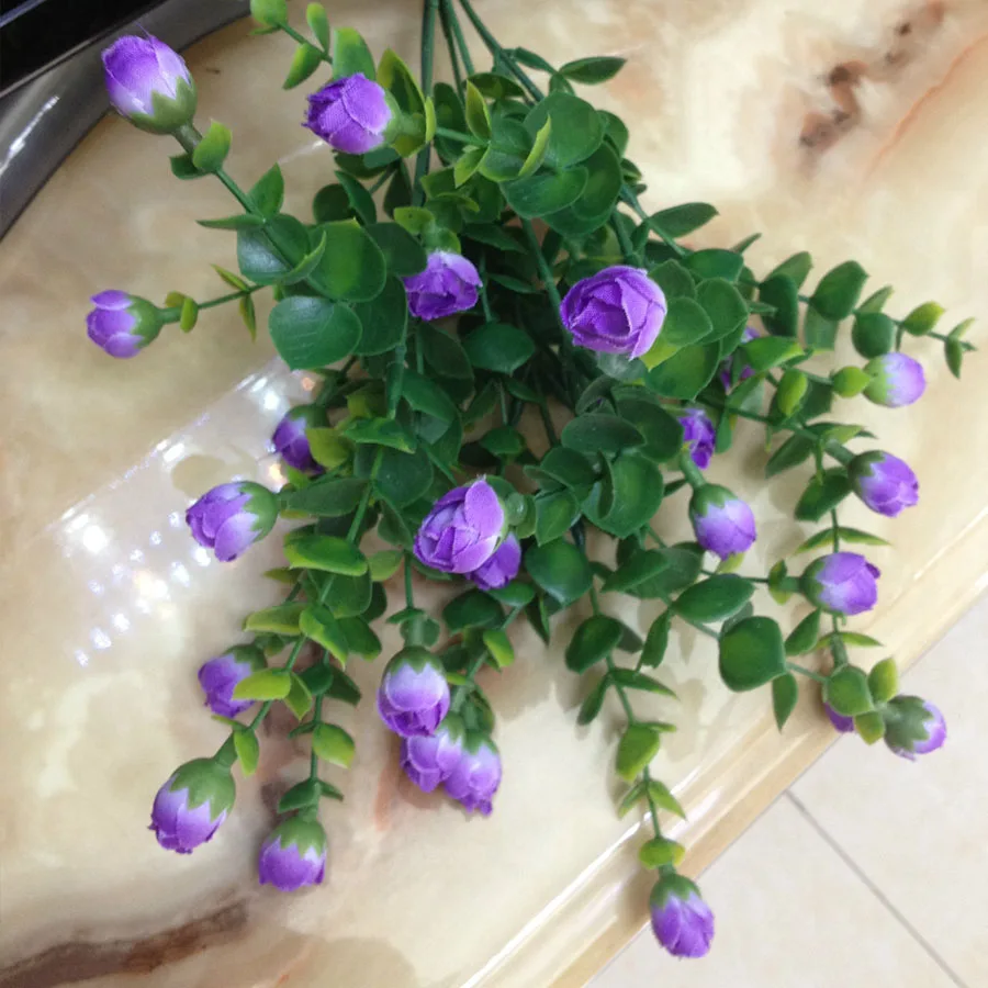 Мини шелковая искусственная Роза цветы поддельные пластиковые листья искусственные кусты 30