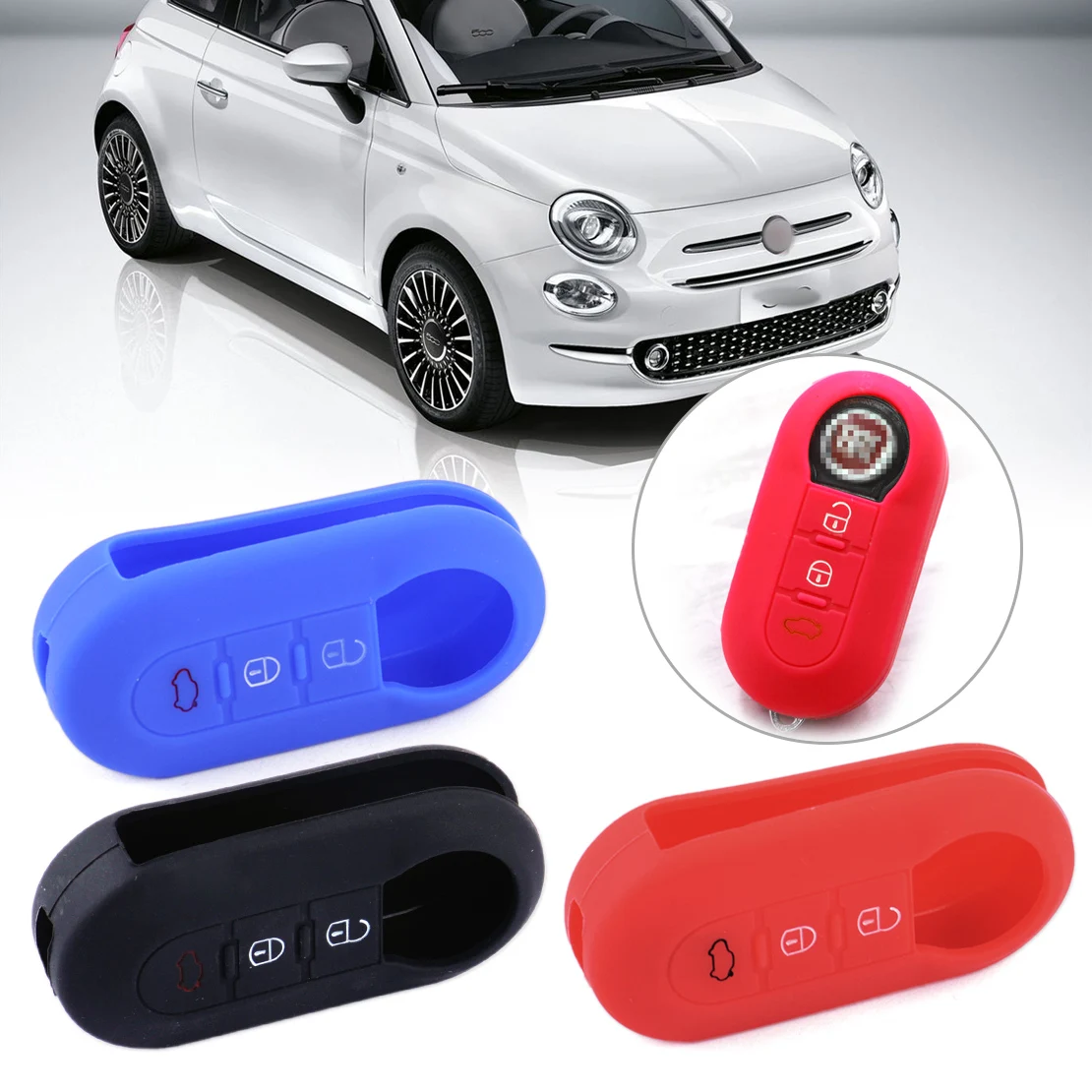 Dwcx Fashion Car Styling 3 Buttons Smart Remote Key Cover Case Skin ...
