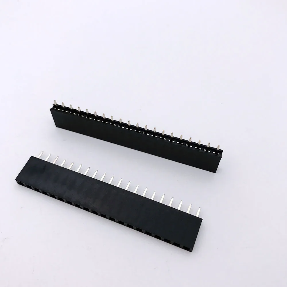 100Pcs-lot-Straight-Header-Strip-2-54mm-Pitch-20-Pin-Female-Single-Row ...