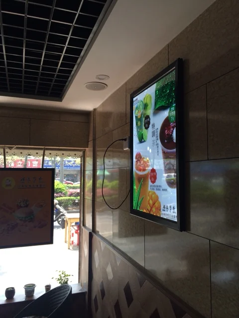 Indoor Wall Mounting Aluminum Profile Frame Led Illuminated Menu Board ...