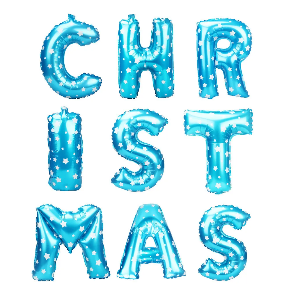 16 inch A to Z Letter Wave Point Foil Balloons Party Ballon Blue #0710 ...