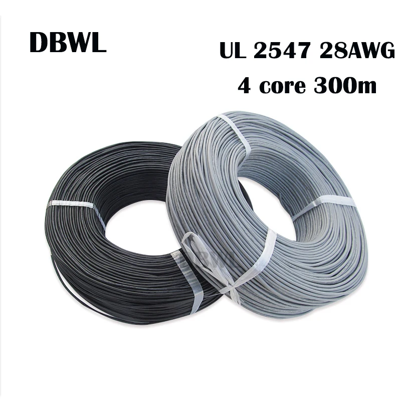 300meter-4-core-shielded-wire-UL-2547-28AWG-2-1-channel-Audio-line ...