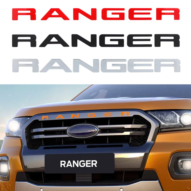 For Ford Ranger 2015 2019 Grille Top Logo Letter Grills RANGER 3D ...