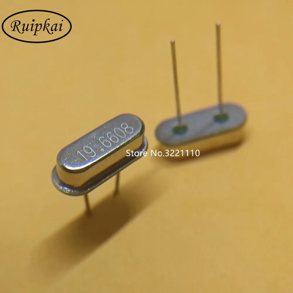 10PCS HC49S 19.6608MHZ 12PF Crystal Oscillator 19.6608M 19.6608MHZ HC ...