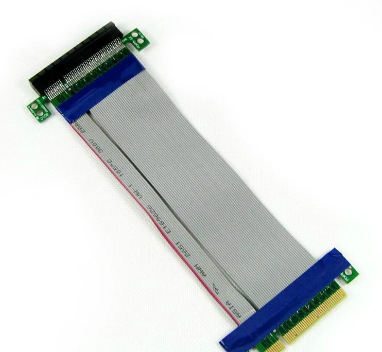 3 Units PCI Express (PCI E) 8X Ribbon Cable Extender Riser Extension ...
