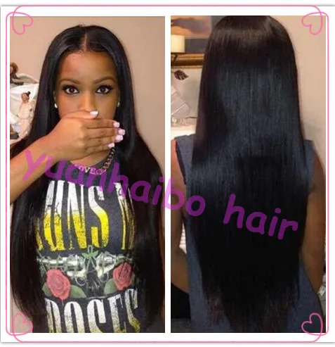 Hot Sale 22" #1b 100% Virgin Peruvian Hair Silky Straight Silk Top Full ...