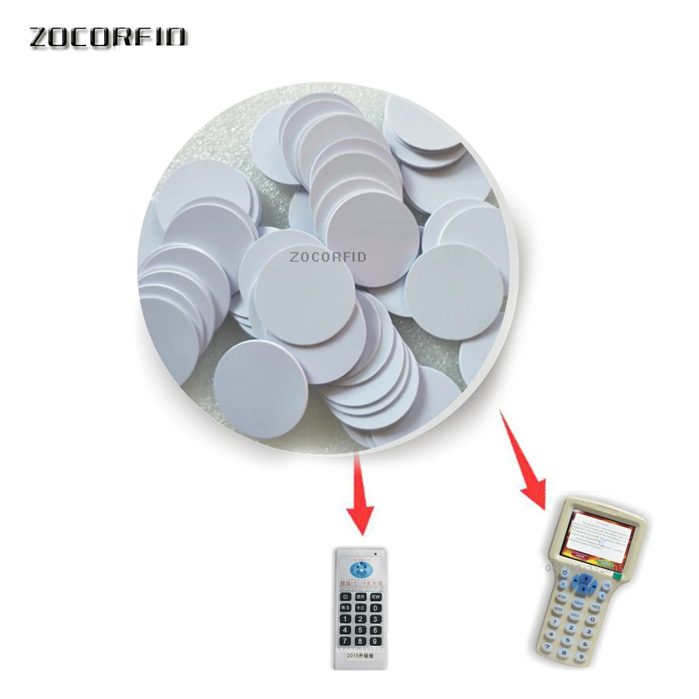 10pcs-25mm-125khz-Em5200-T5557-RFID-Rewritable-Coin-copy-duplicate ...
