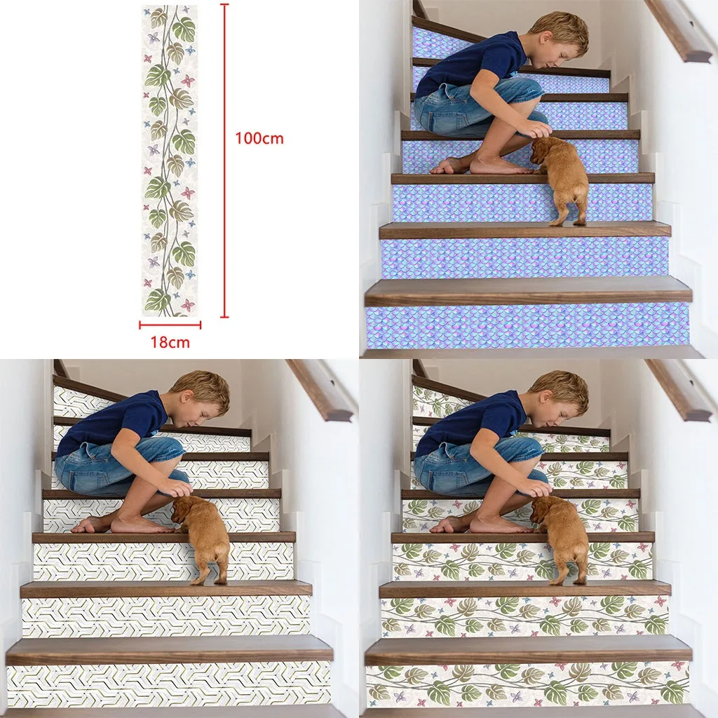 3D Simulation Stair Sticker Waterproof Wall Stickers DIY Home Decor ...