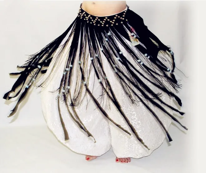 Vintage American Tribal Belly Dance Hip Scarves With Beads Tassels Belt