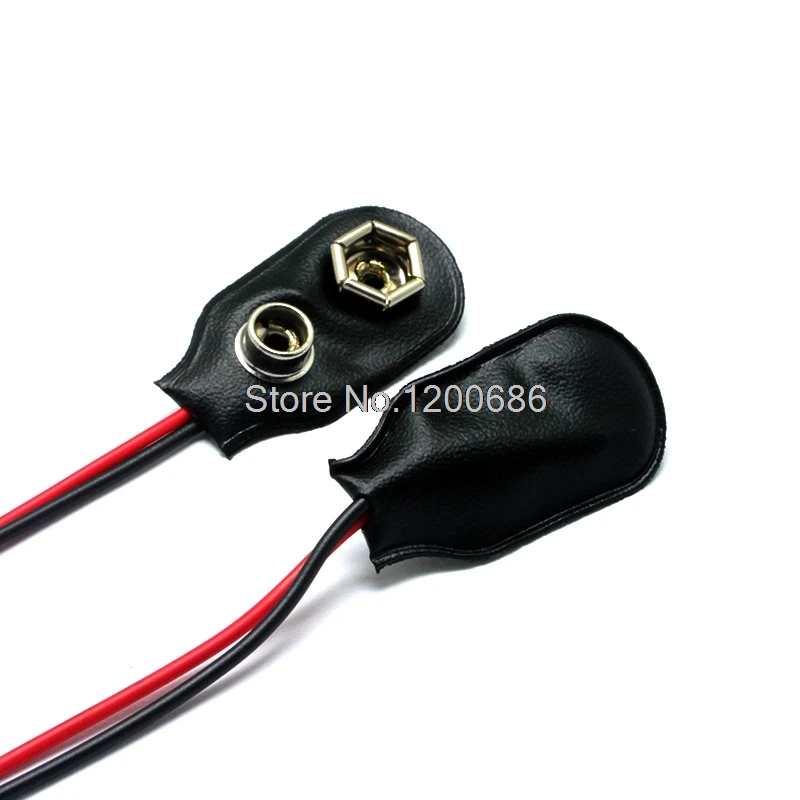 5Pcs I Type 9V Battery Clip Hard Shell Connectors Buckle Cable Lead ...