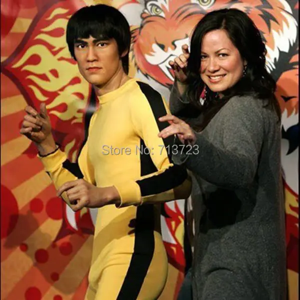 Vintage Classic Bruce Lee Costume Dark Yellow Jumpsuit Kung Fu Uniform ...