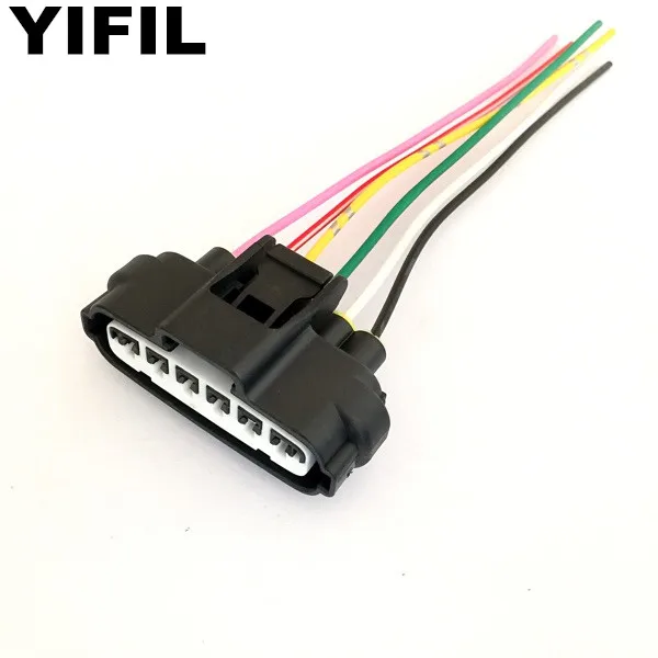 6 Pin/Way Female TPS Throttle Body Sensor Plug Connector Wire Cable ...