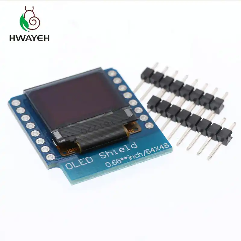 HWAYEH 0,66 дюймовый OLED дисплей модуль для WEMOS D1 Мини ESP32 модуль Arduino AVR STM32 64x48 ...