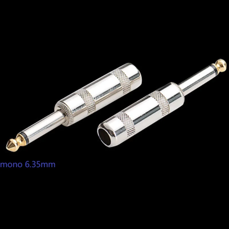 5PCS/LOT Audio Plug Connector 6.35mm Mono Microphone Cable Assembly ...