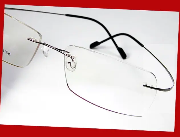 MENS beta TITANIUM RIMLESS EYEGLASS FRAMES prescription eyewear GRAY ...
