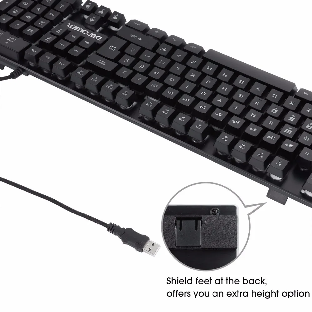 Купить dbpower с задней подсветкой привело игровой клавиатуры 3 цвет ...