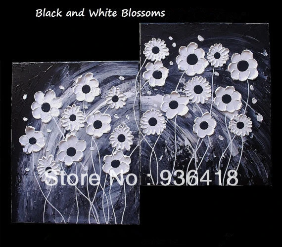 Grayscale Painting Flowers