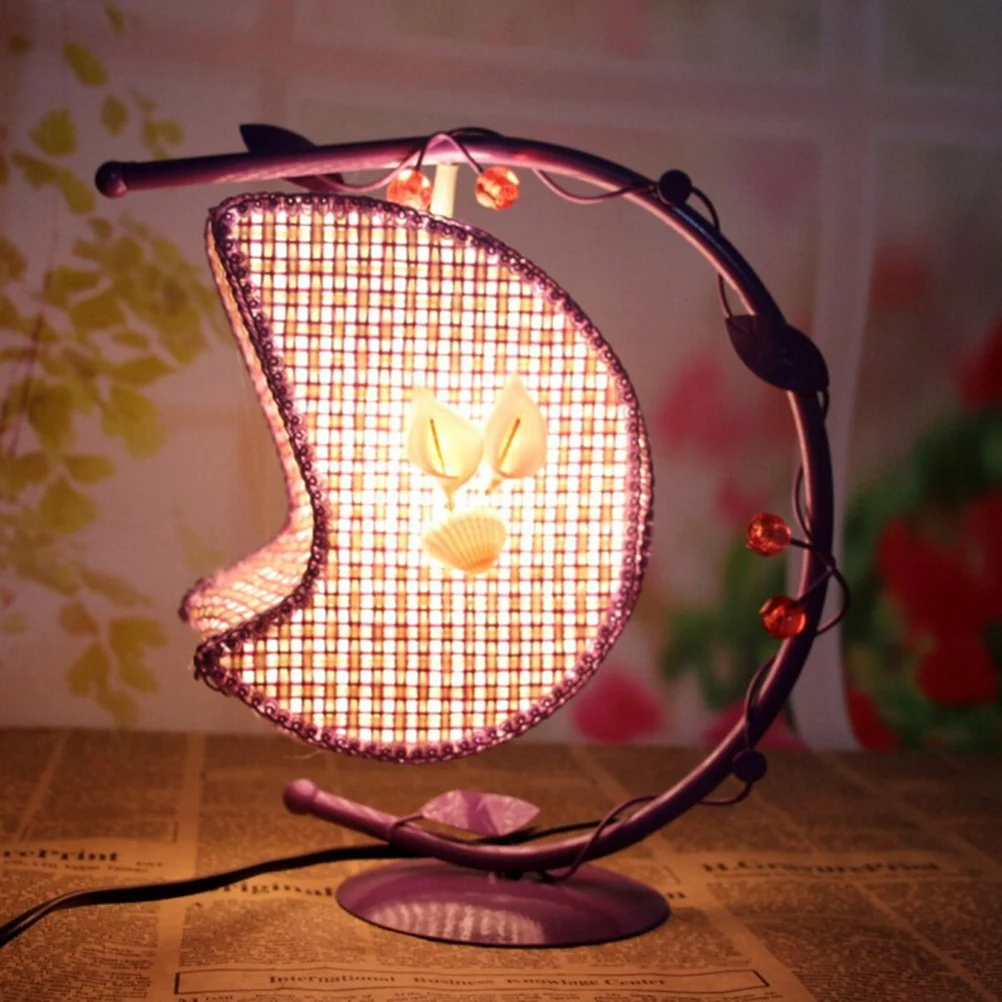 Creative Wrought Iron Desk Lamp Hanging Moon Light With US Plug|moon ...