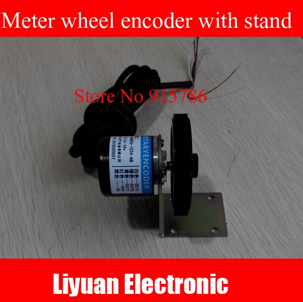 Meter Wheel Encoder With Bracket / Rotary Encoder With Meter Wheel ...